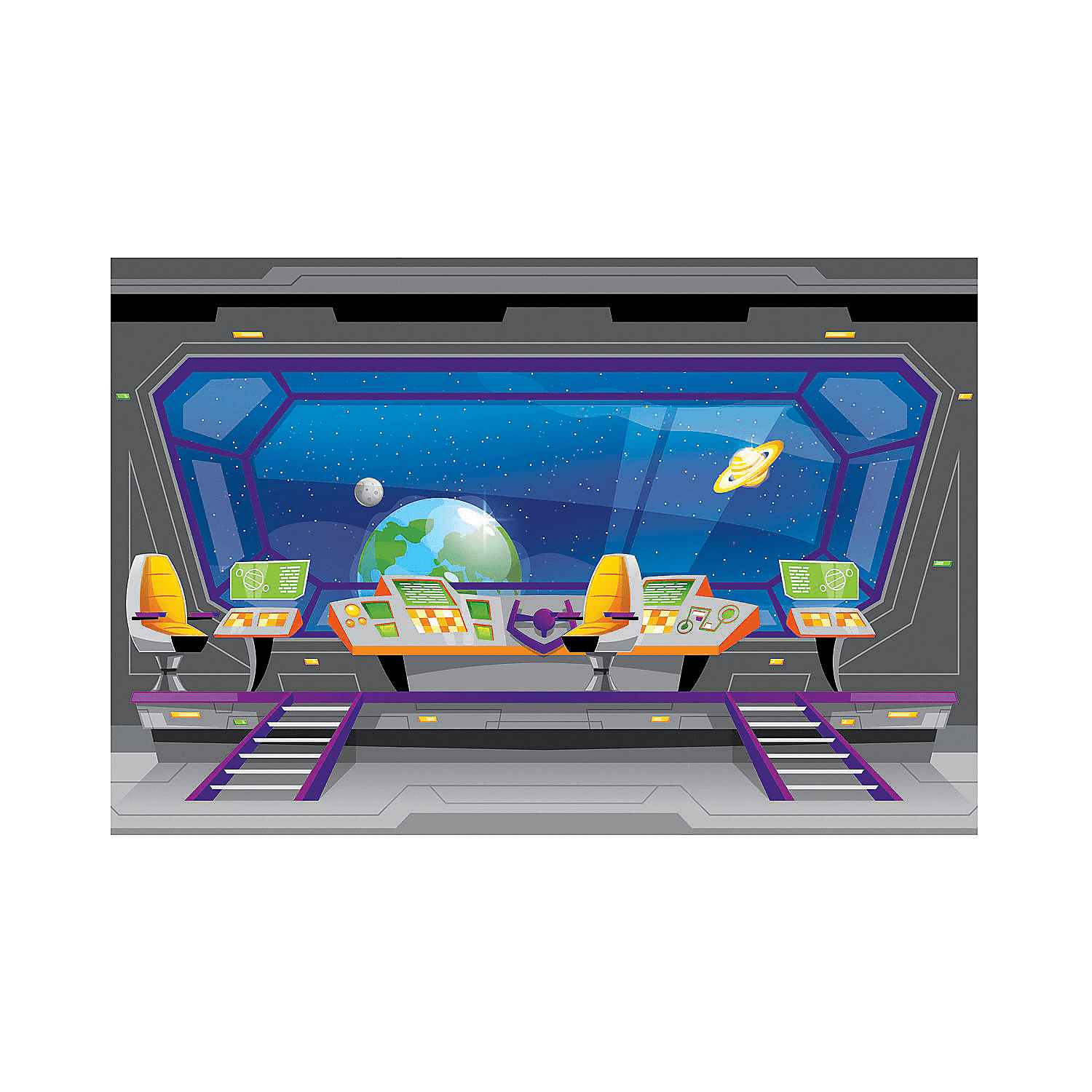 Fun Express God’s Galaxy VBS Spaceship Backdrop & Party Decor Set ...