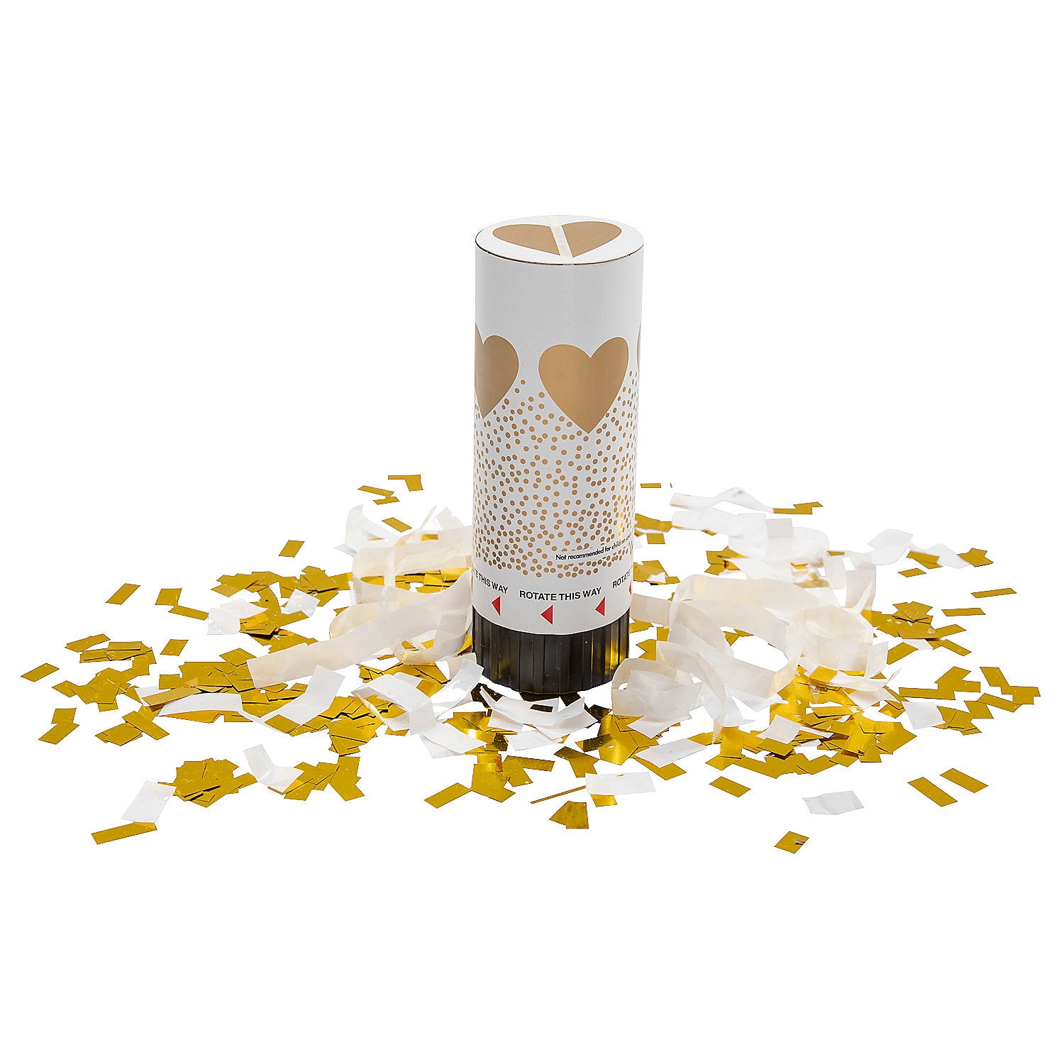 Gold Heart Confetti Party Poppers - 12 pieces - Walmart.com