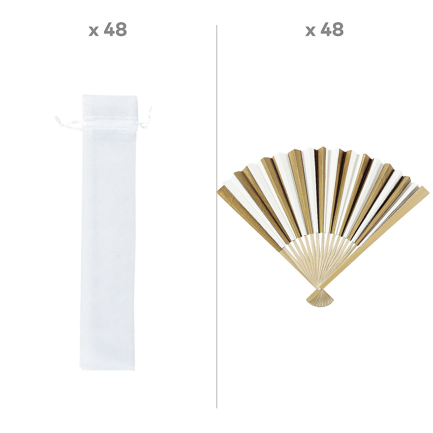 Fun Express Gold Stripe Hand Fan Favor Kit Assortments May Vary ...