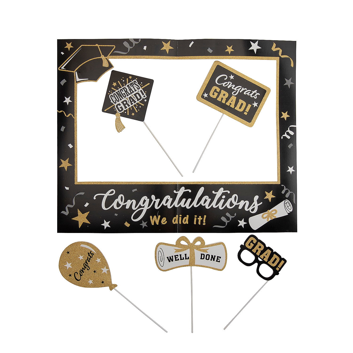 Fun Express Graduation Photo Booth Frame Kit – 6 Pc. - Walmart.com