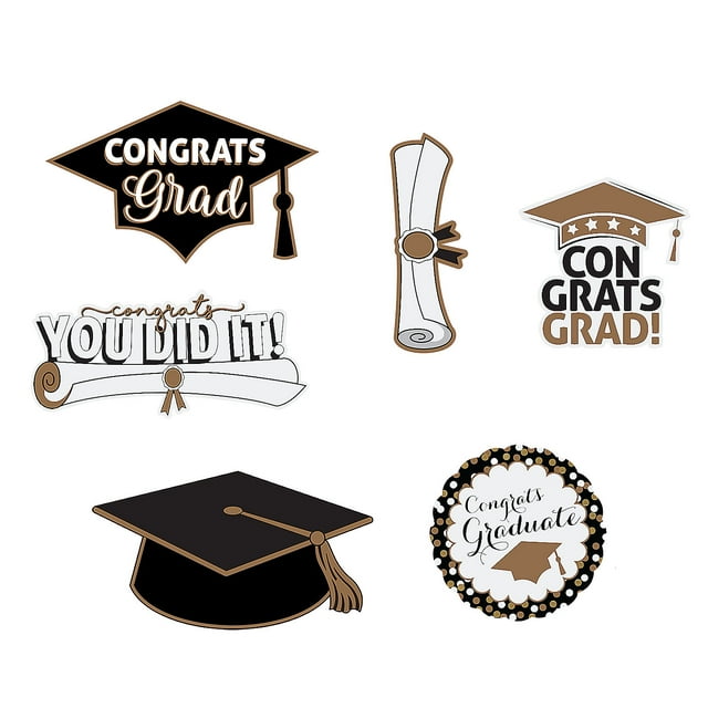 Fun Express Graduation Wall Cutouts - 6 Pc. - Walmart.com