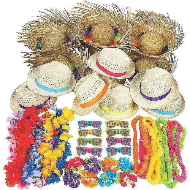 Fun Express Hawaiian Luau Party Kit for 50 Guests - 156 Pieces: Tiki ...
