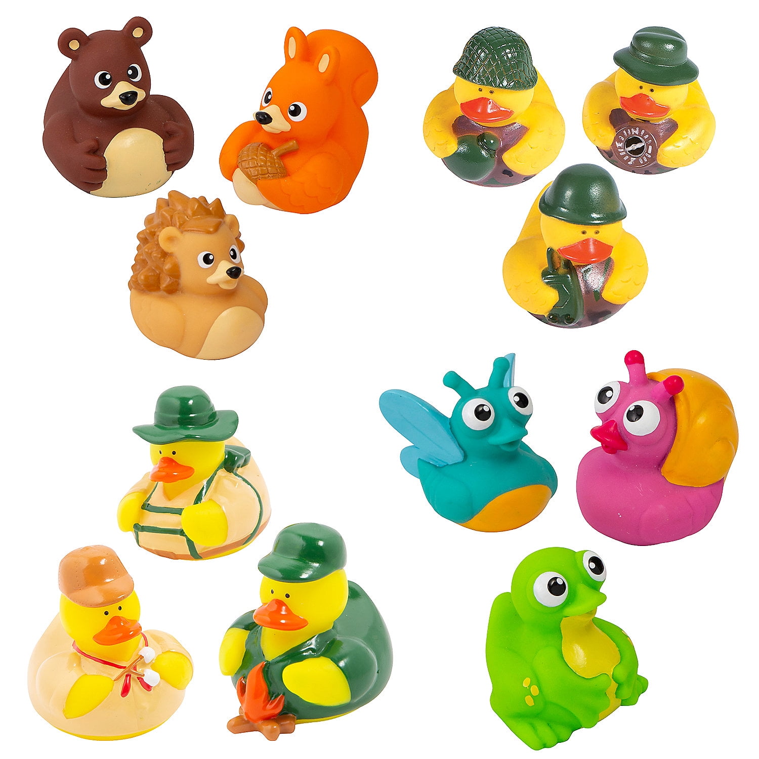 Fun Express Great Outdoors Characters Rubber Duck Assortment - 48 ...