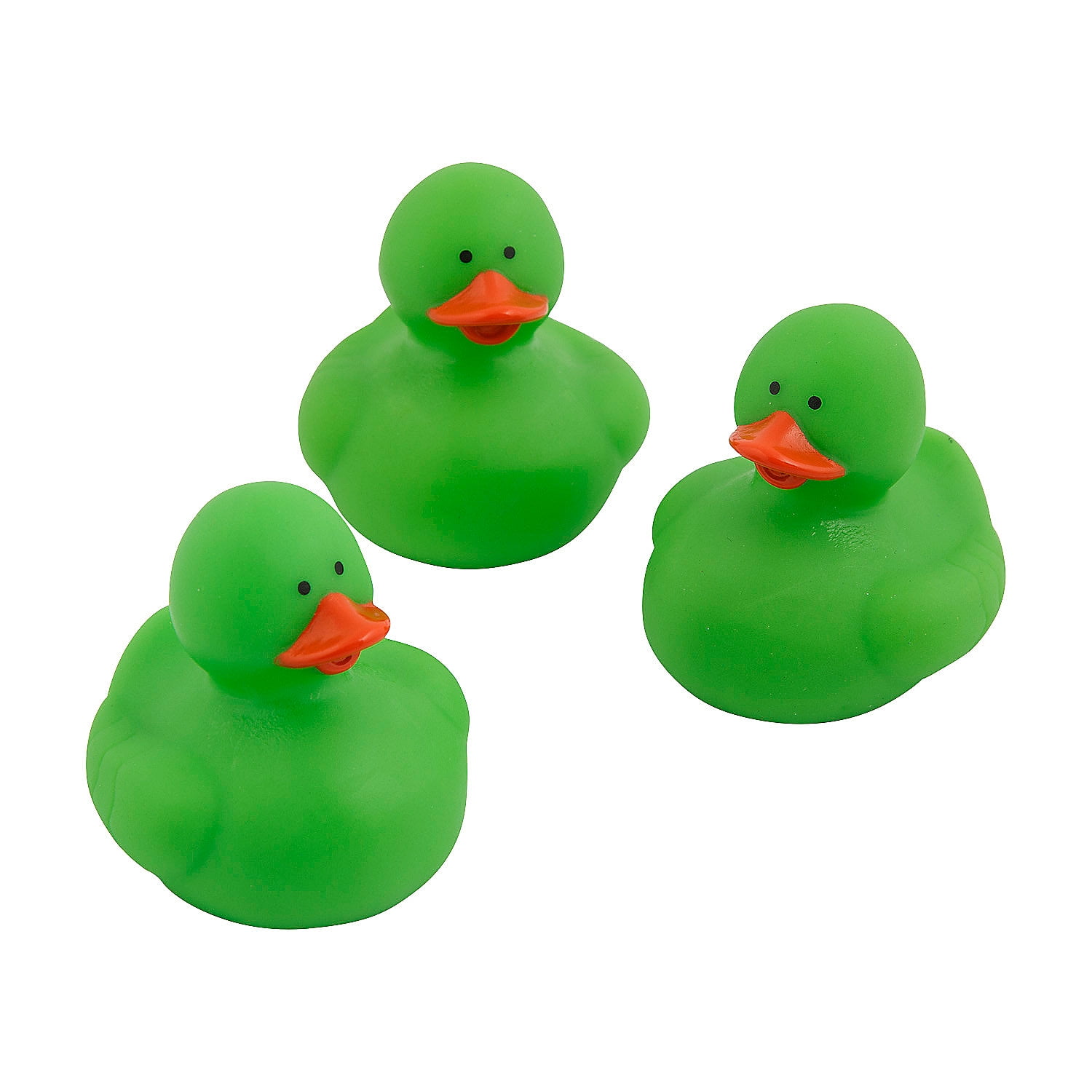 Fun Express Green Rubber Ducks - 12 Piece - Walmart Business Supplies