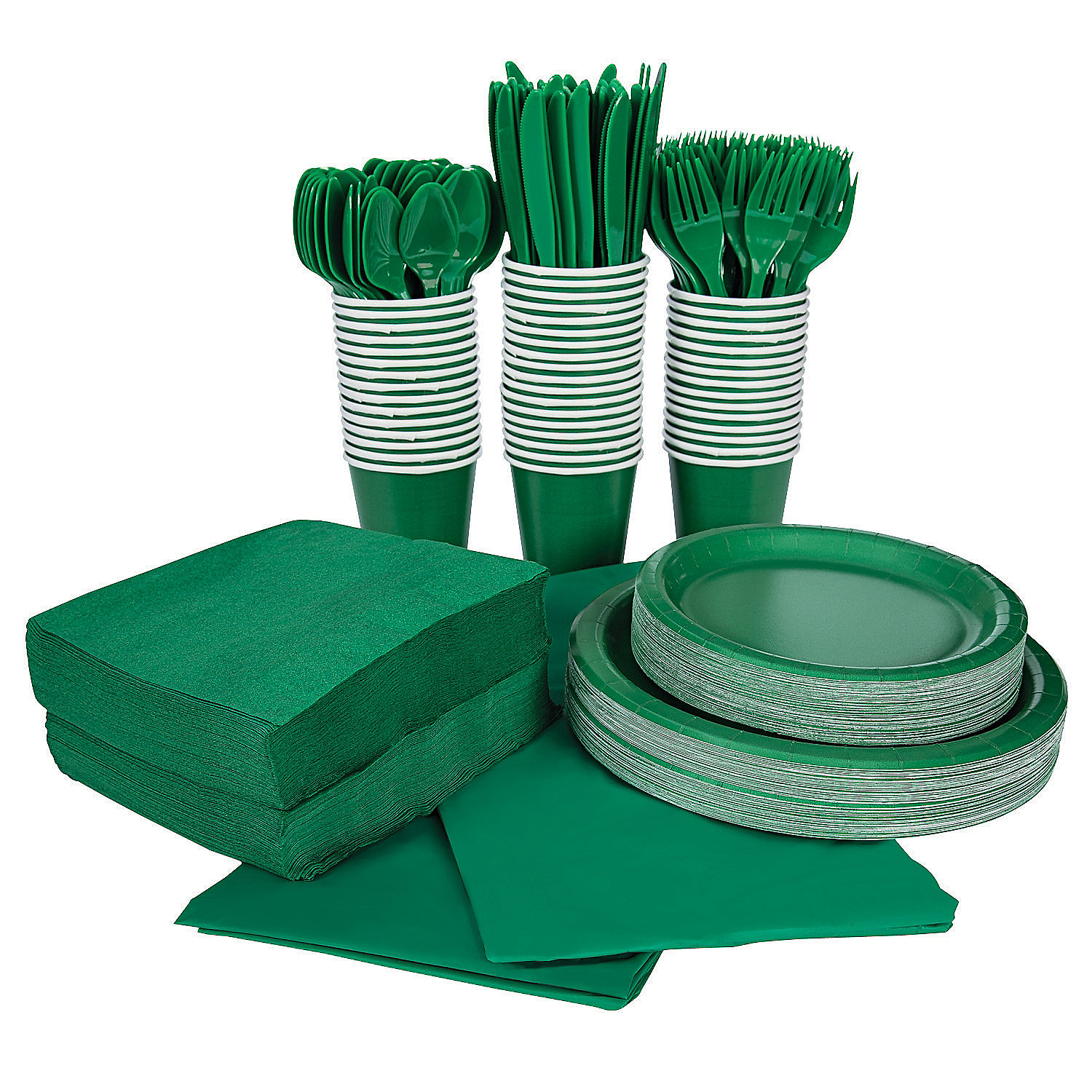 Fun Express Green Tableware Kit for 48 Guests - Walmart.com