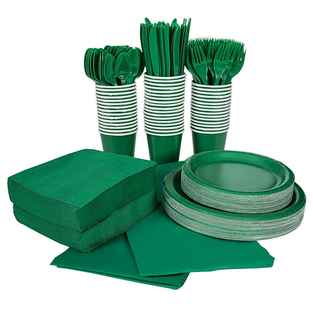 Fun Express Green Tableware Kit for 48 Guests - Walmart.com