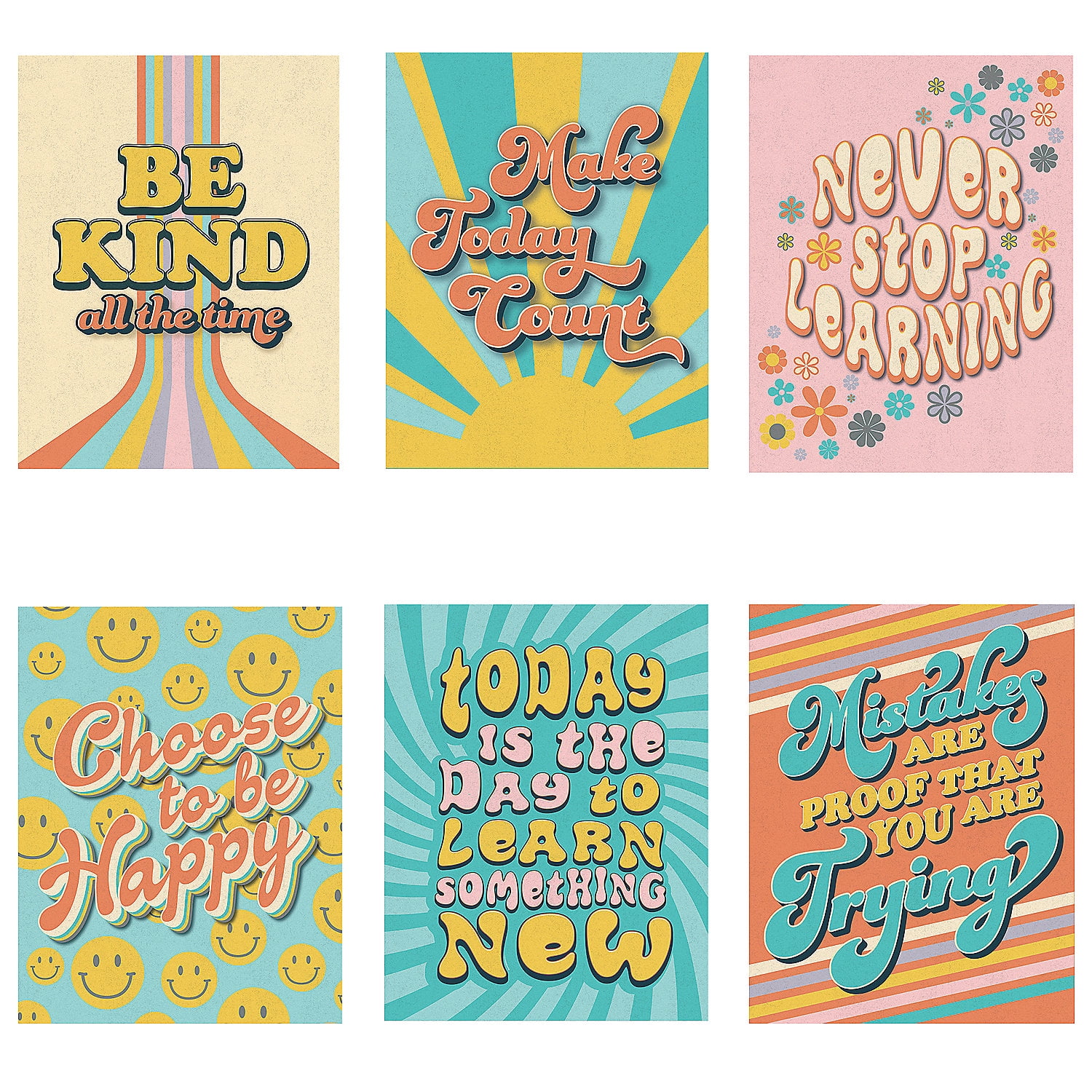 Fun Express Groovy Poster Set - 6 Pc. - Walmart.com