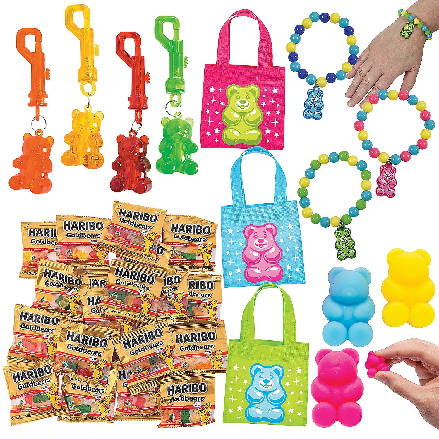 Fun Express Gummy Bear Toys & Treats Party Favor Handout Kit – 151 ...