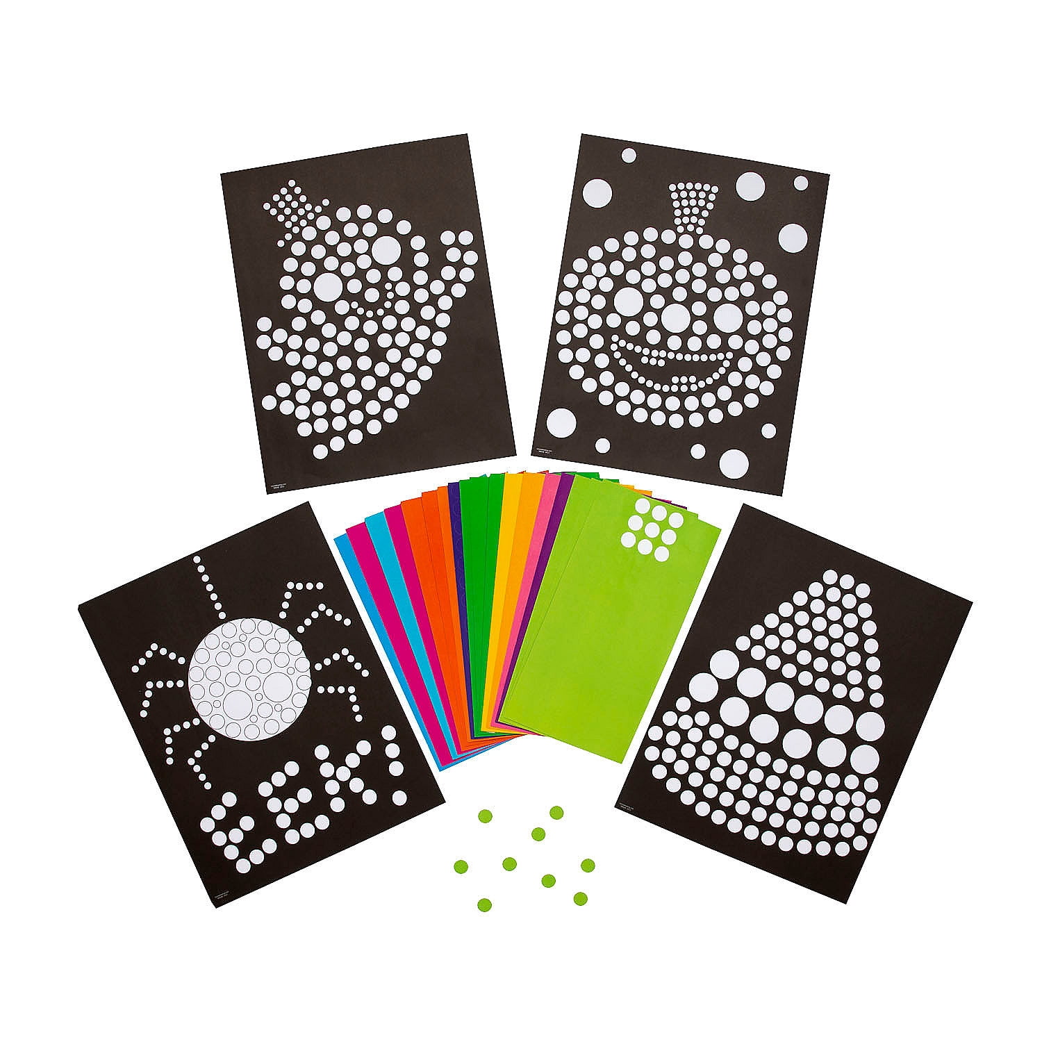 Fun Express Halloween Dot Sticker Art Sheets - 12 Pc - Walmart.com