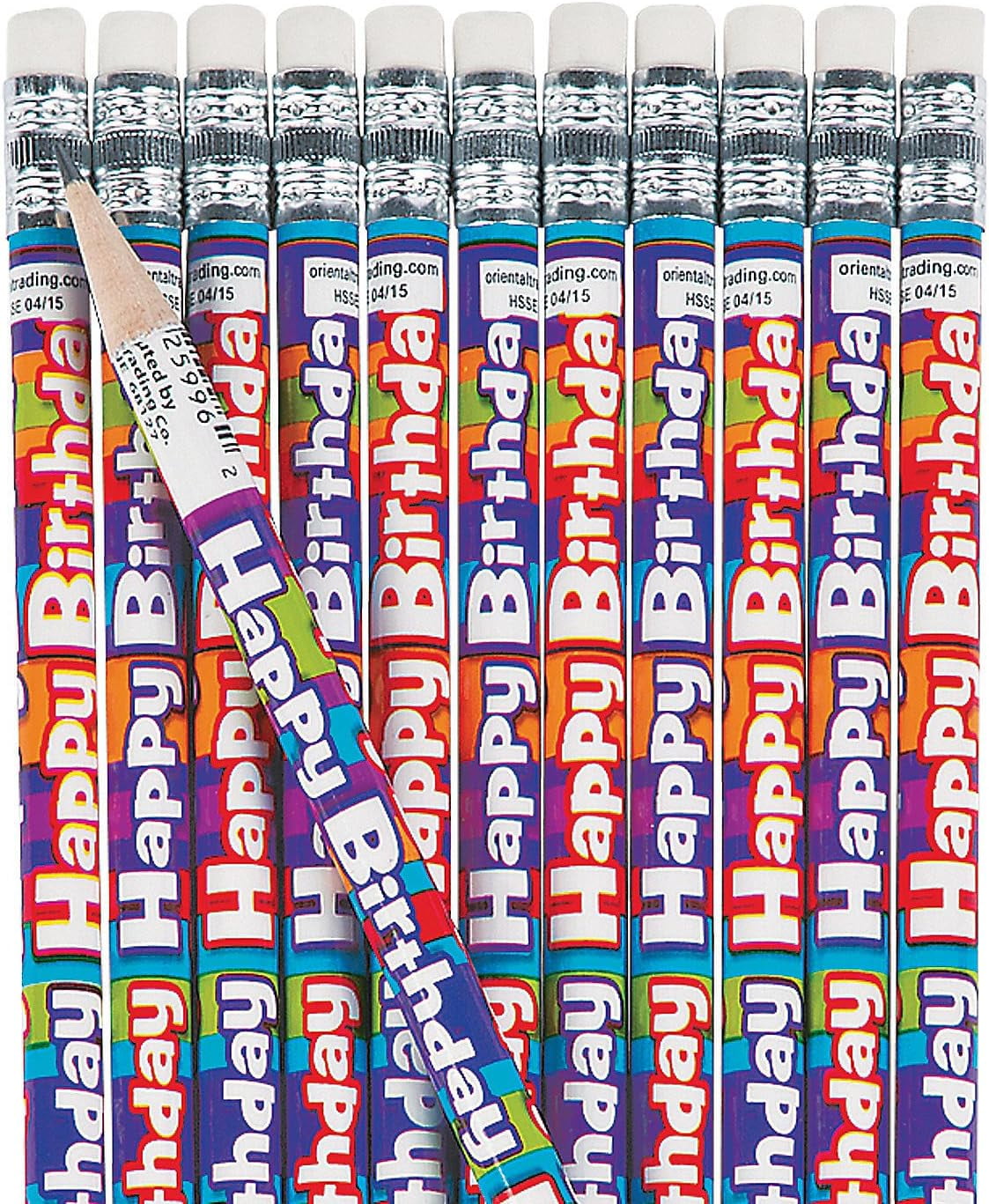 Fun Express Happy Birthday Pencils for Birthday - 24 Pieces - Walmart.com