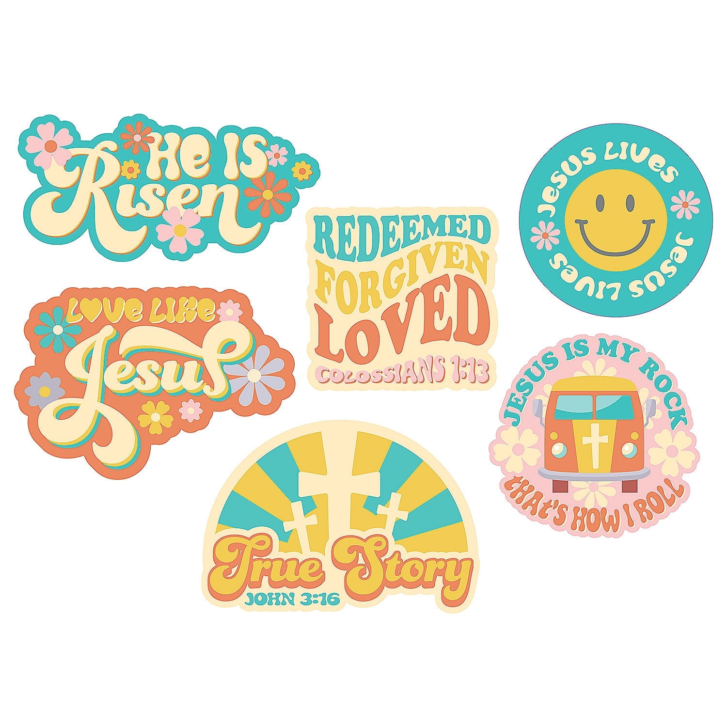 Fun Express He Lives Groovy Cutouts - 6 Pc - Walmart.com