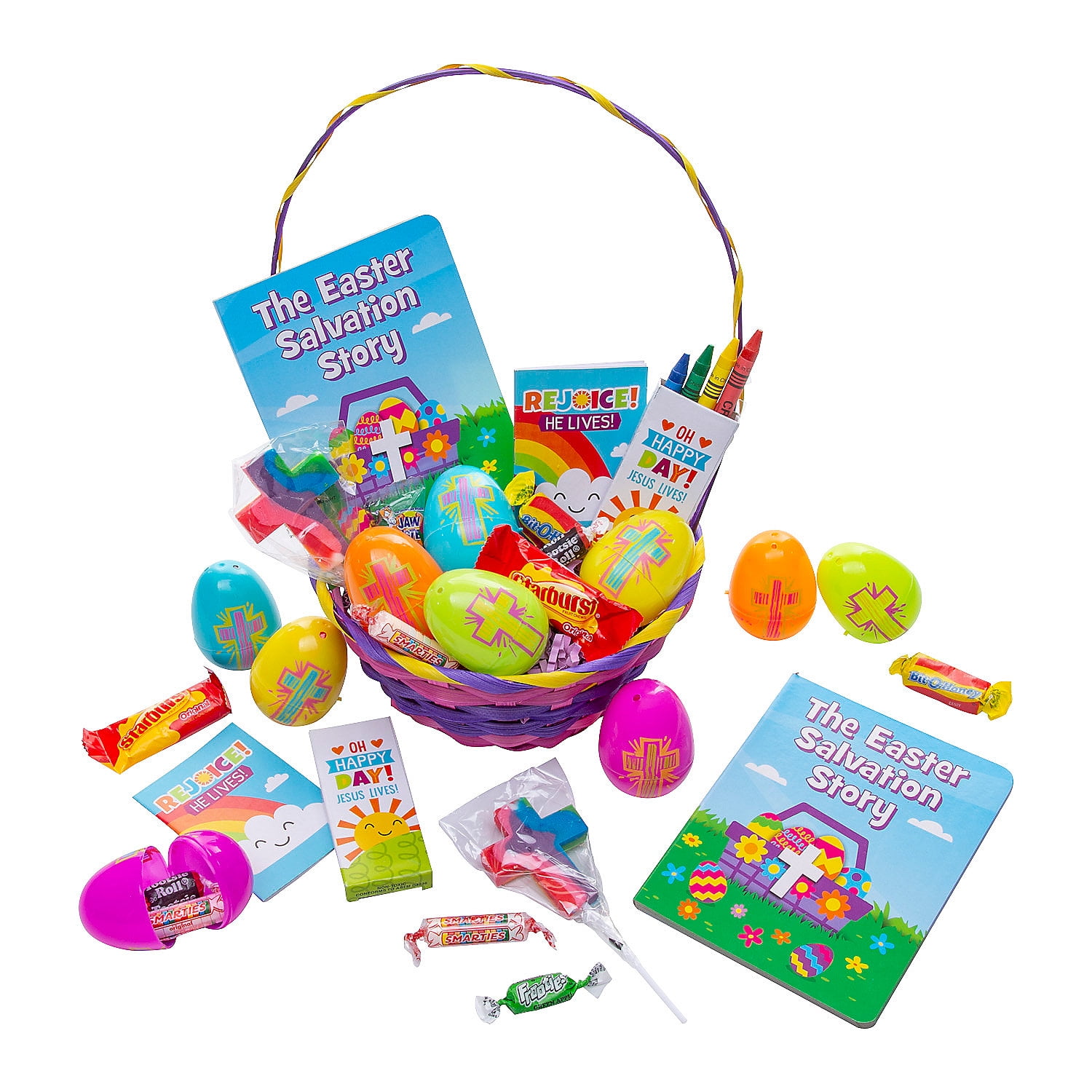 Fun Express He Lives Religious Easter Basket Kit, 216 Pieces - Walmart.com