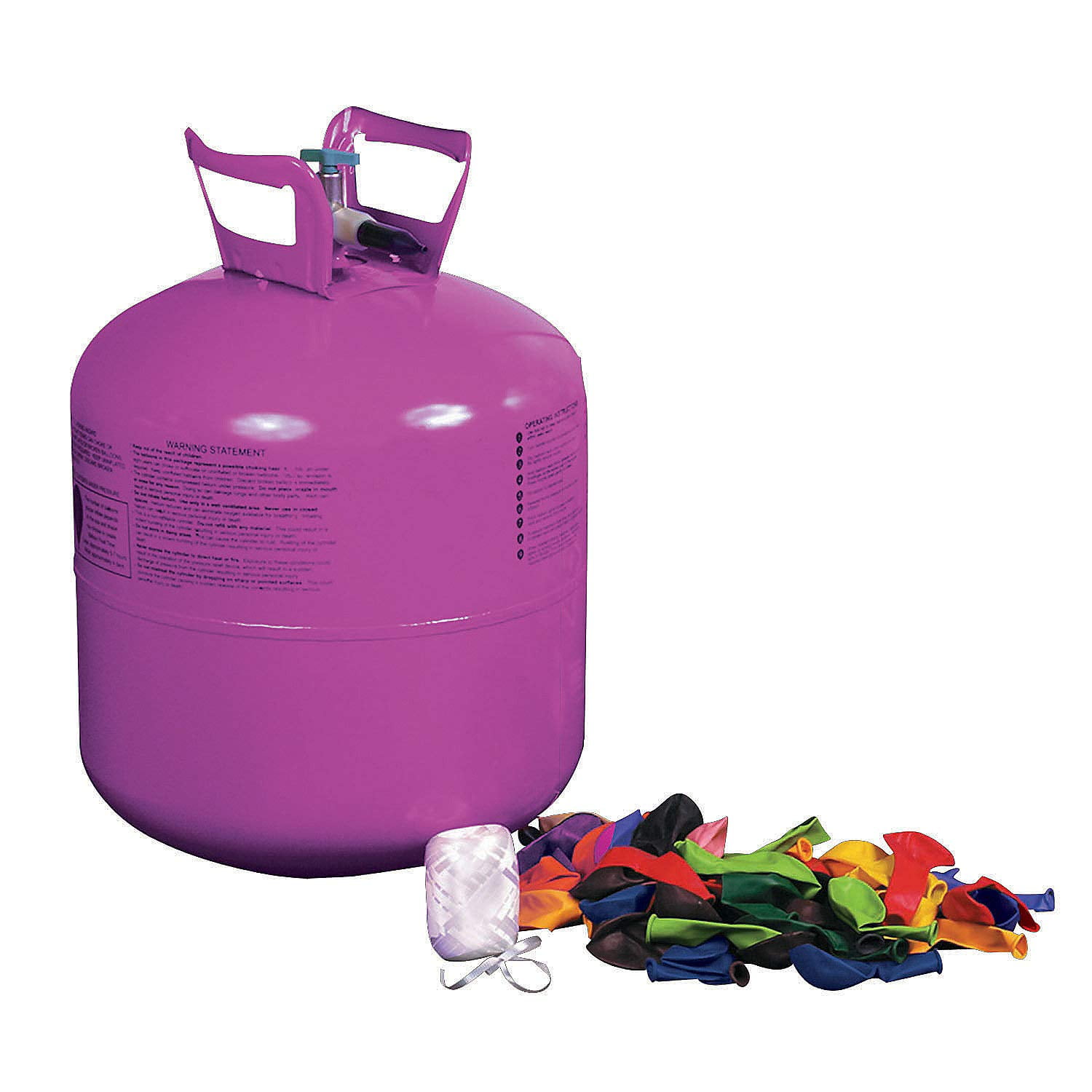 Fun Express Helium Tank for Party, Includes Balloons and Ribbon ...