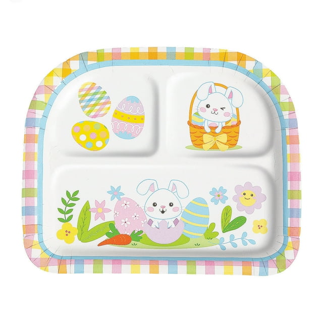 Fun Express Hippity Hoppity Party Easter Dinner Plates - 8 Pc - Walmart.com