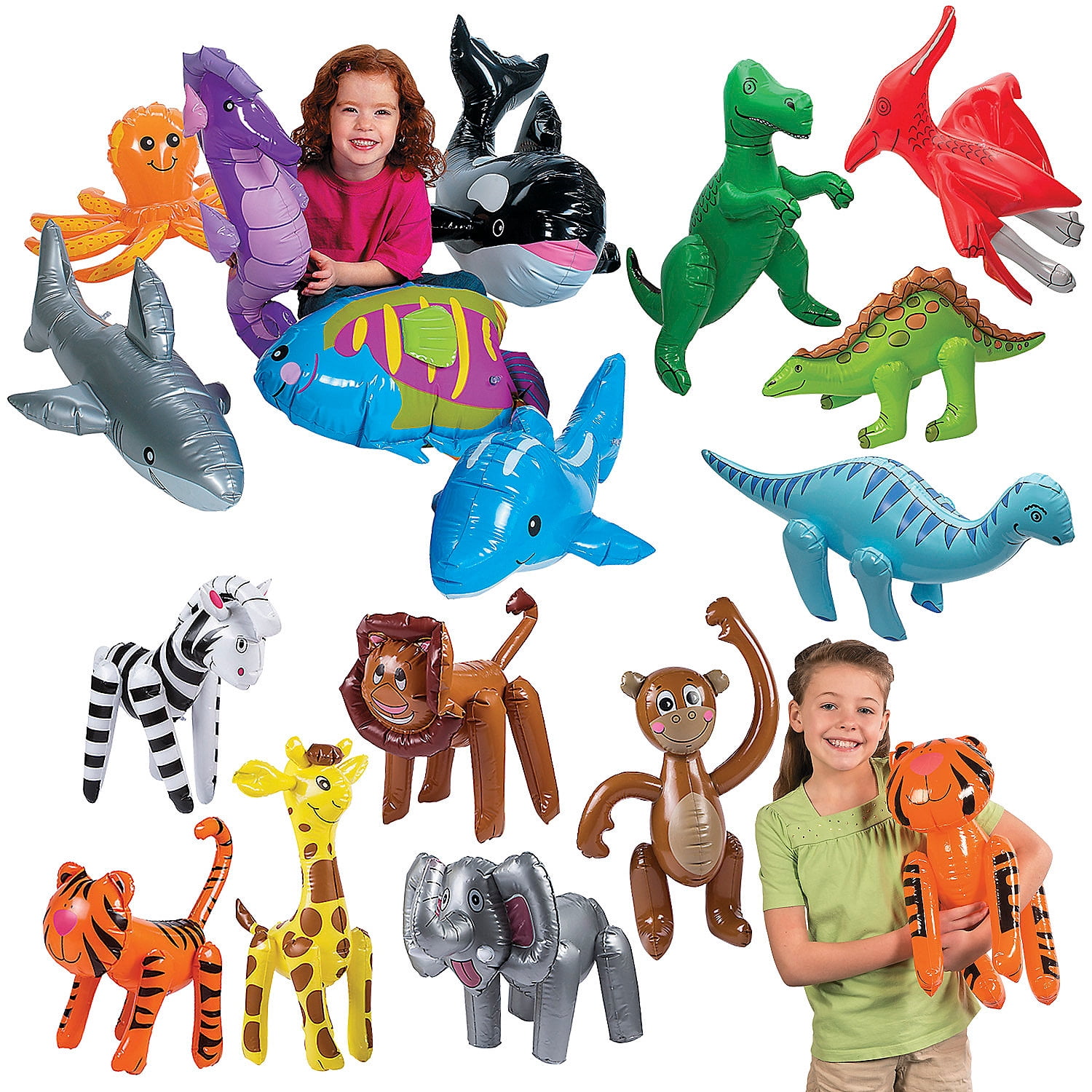 Fun Express Inflatable Animals Assortment Kit - 36 Pieces - Walmart.com