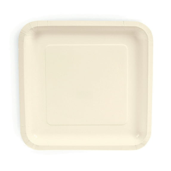 Ivory Square Paper Dinner Plates - 24 count - Walmart.com