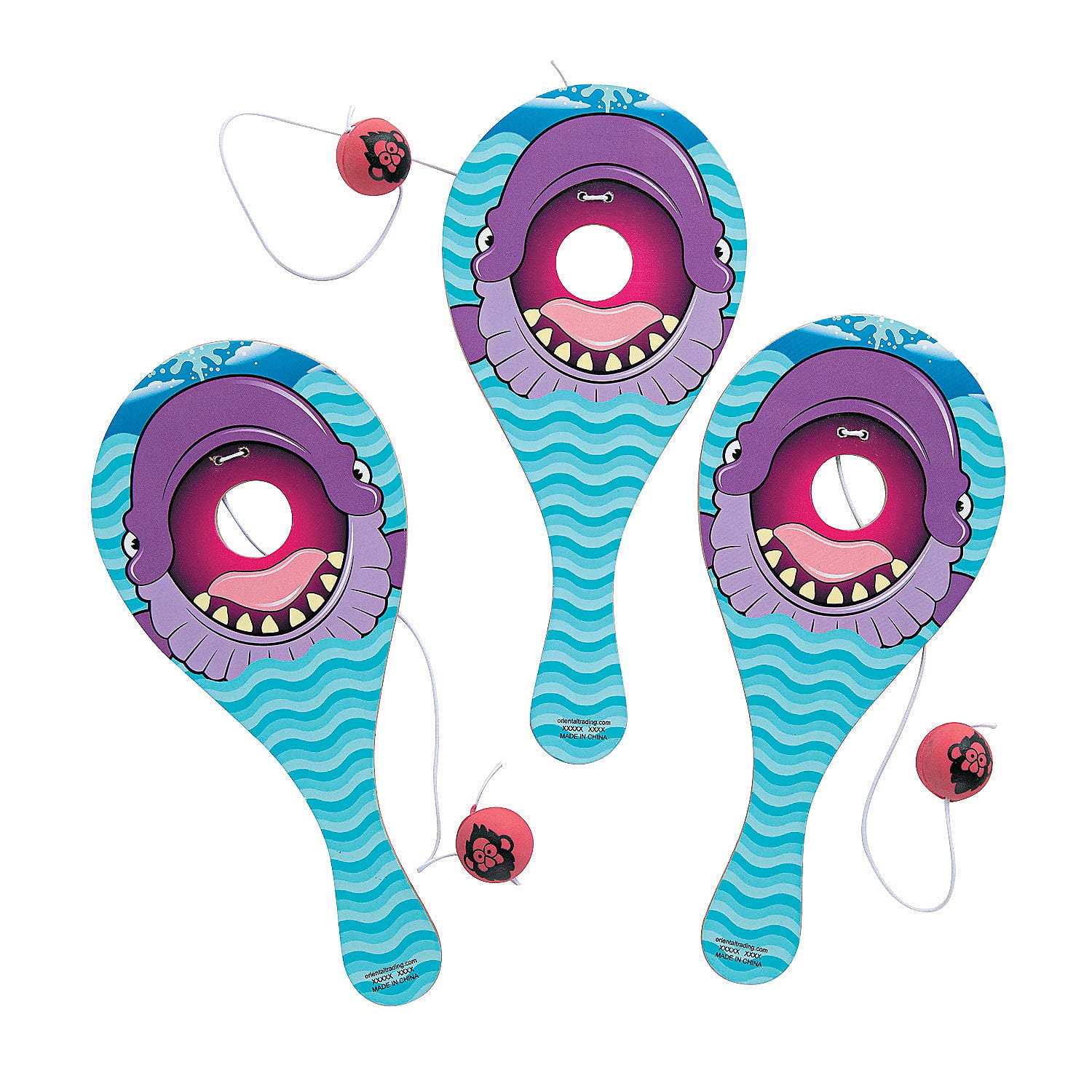 Fun Express Jonah & the Whale Paddleball Catch Games - 12 Pieces ...