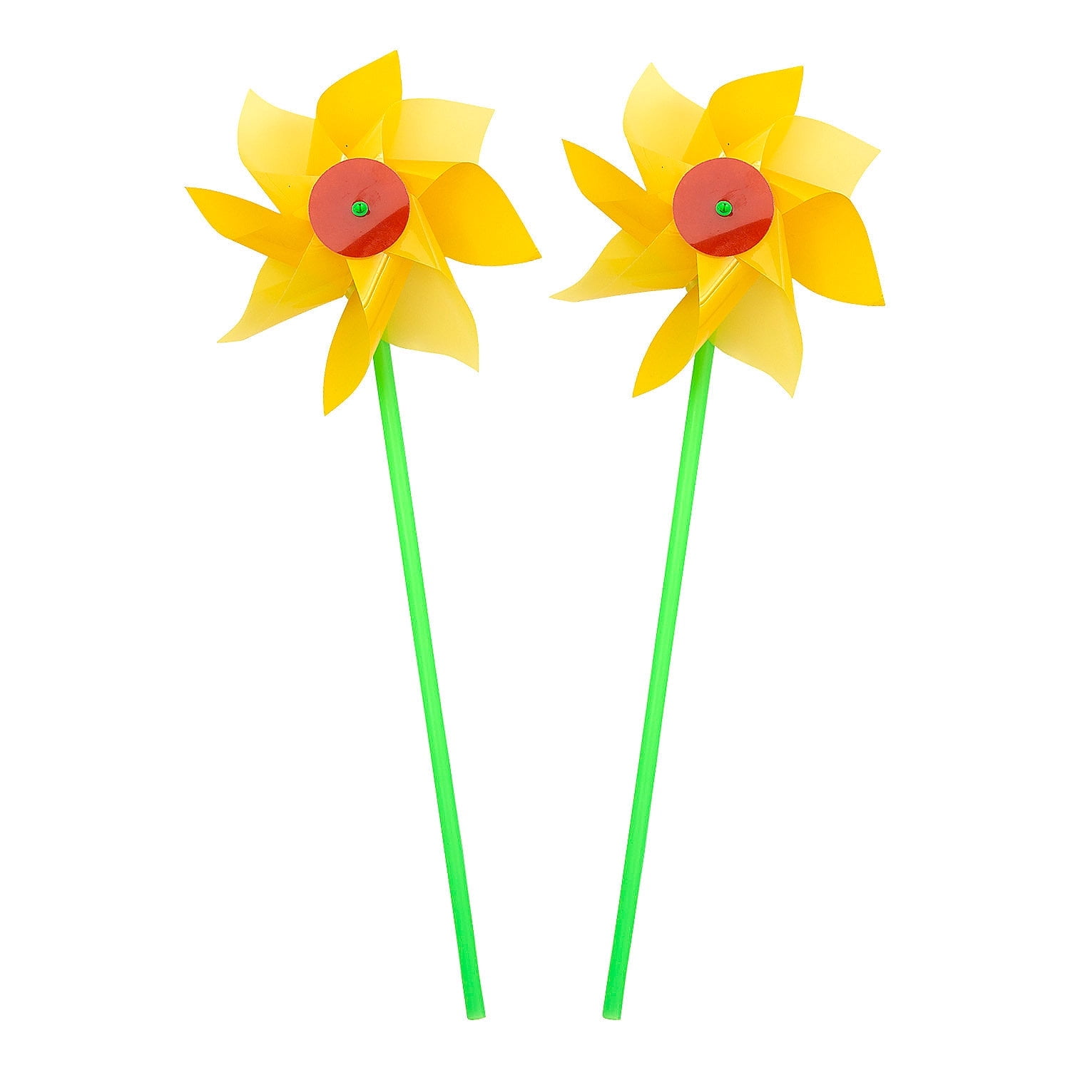 Fun Express Jumbo Sunflower Pinwheels - Vibrant Outdoor Garden Decor ...