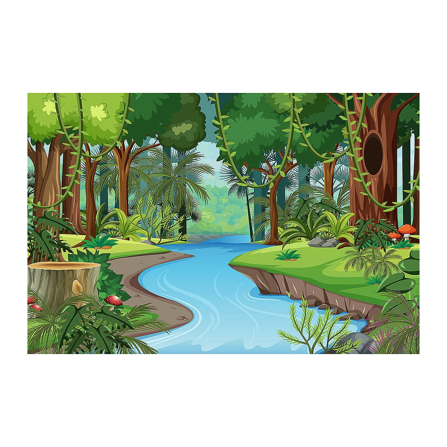 Fun Express Jungle VBS River Backdrop - 3 Piece, Vacation Bible School ...
