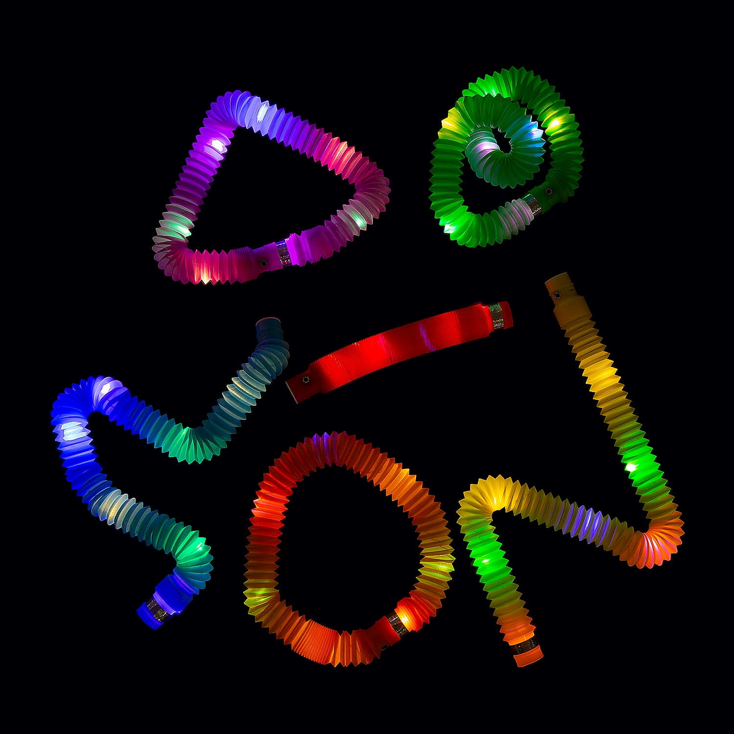 Fun Express Light-Up Fidget Tubes - 12 Pieces - Walmart.com