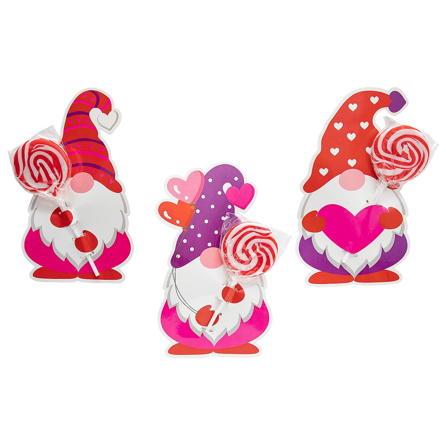Fun Express Lollipop & Gnome Valentine Exchanges with Card for 24 ...