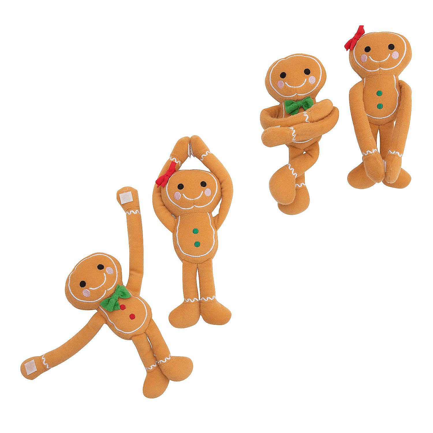 Fun Express Long Arm Stuffed Gingerbread Characters - 12 Pc - Walmart.com