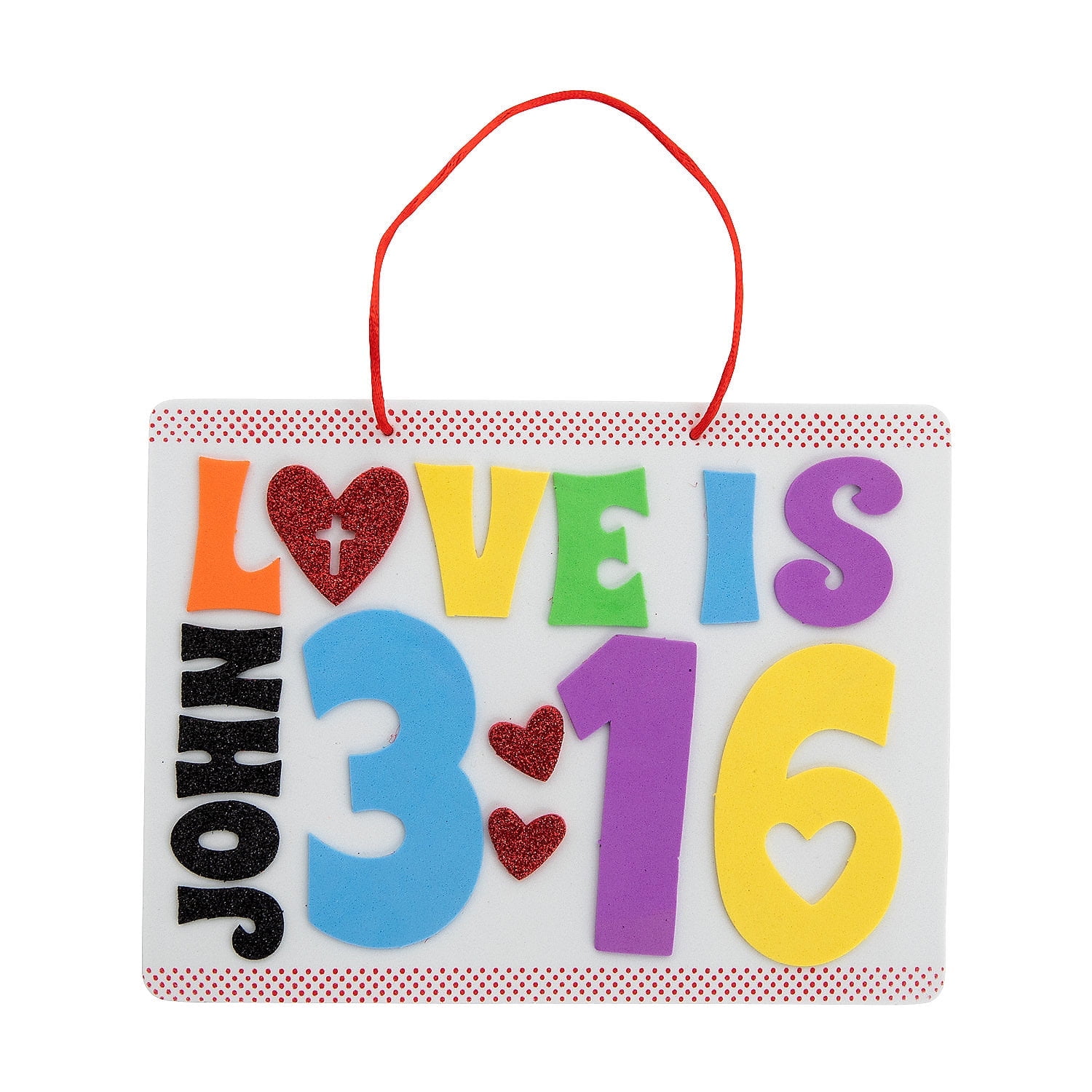 Fun Express Love Is John 3:16 DIY Sign Craft Kit – Christian Arts ...