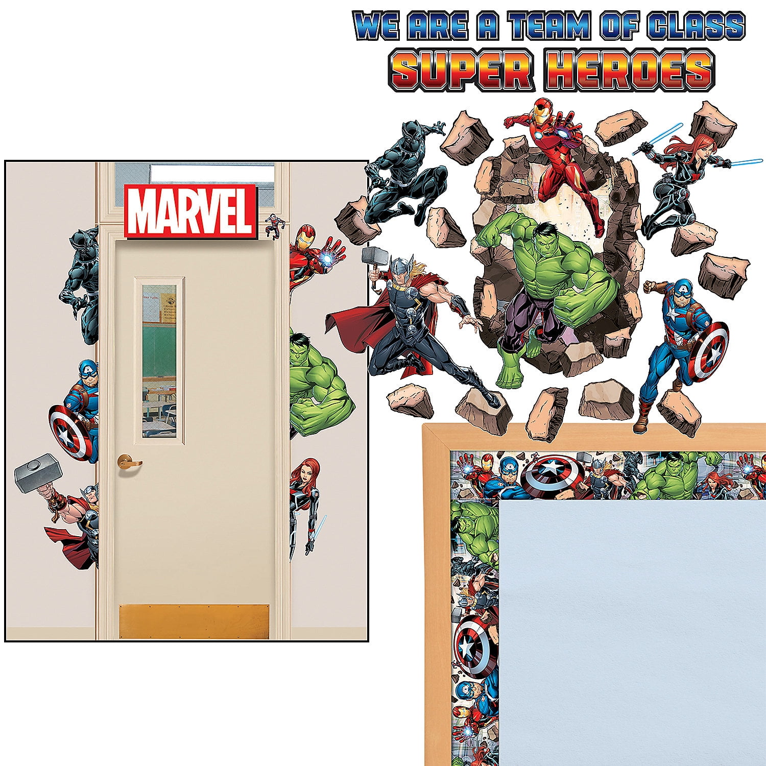 Fun Express Marvel Classroom Decorating Kit - 47 Pc - Walmart.com