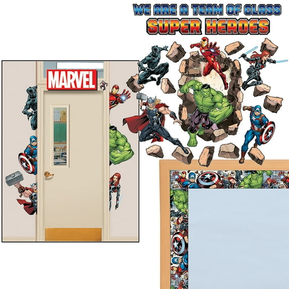 Fun Express Marvel Classroom Decorating Kit - 47 Pc - Walmart.com