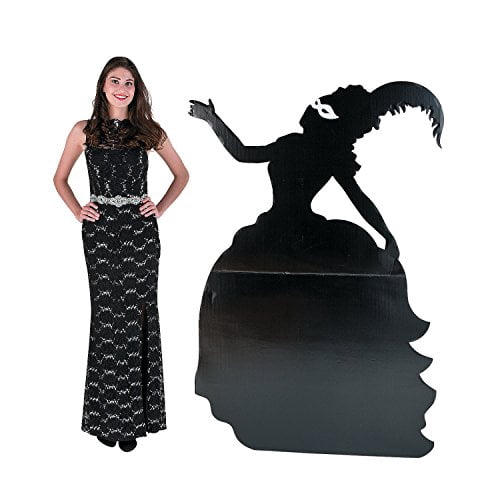 Fun Express - Masquerade Mademoiselle Silhouette Stand - Party Decor ...
