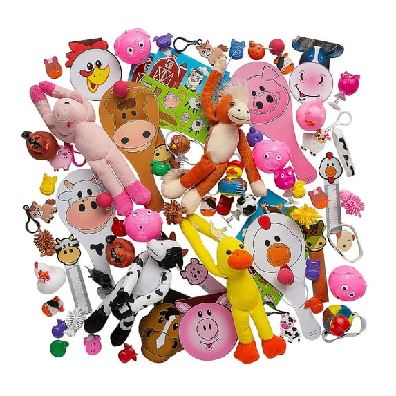 Fun Express Mega Bulk 252 Pieces Classic Farm Animal Toy & Activity ...