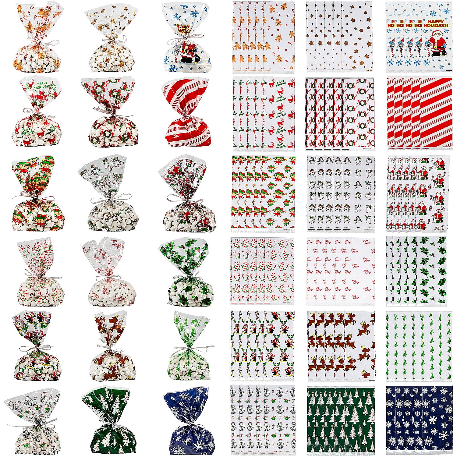 Fun Express - Mega Holiday Cellophane Bags (240pc) for Christmas ...
