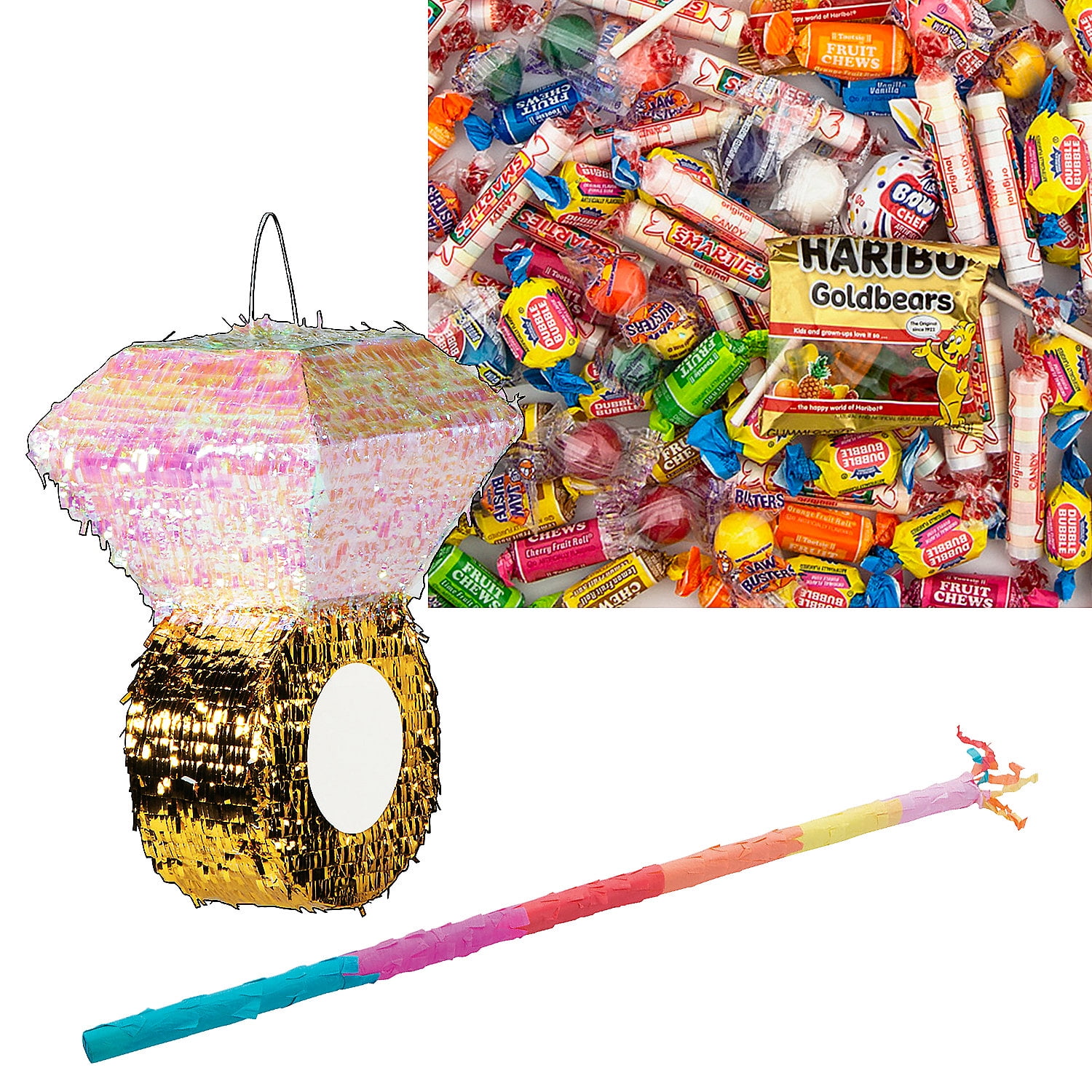 Fun Express Metallic Diamond Ring Piñata Kit 207 Pieces - Walmart.com