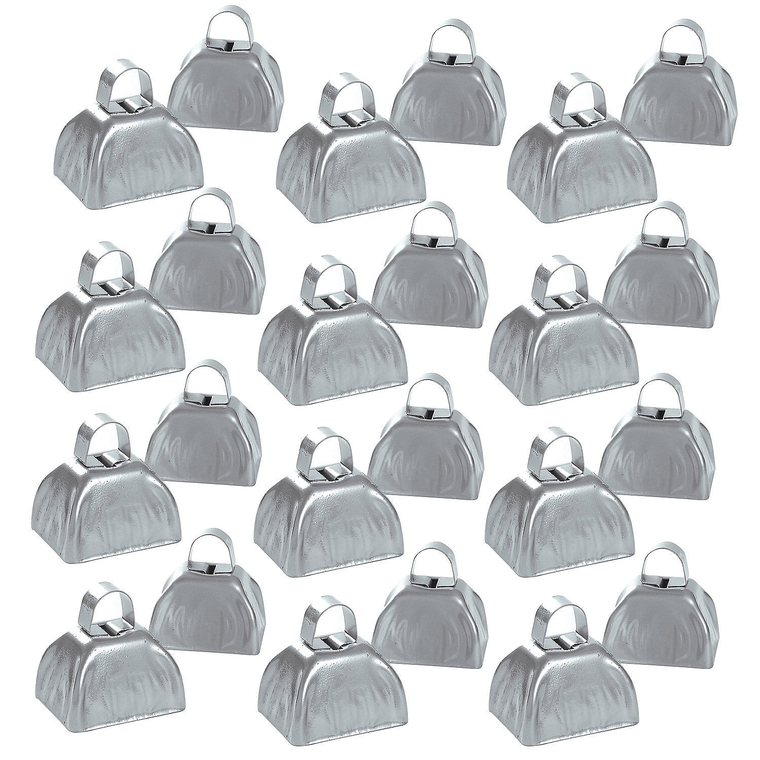 Fun Express Metallic Silvertone Cowbells Bulk - Perfect Parties Events ...