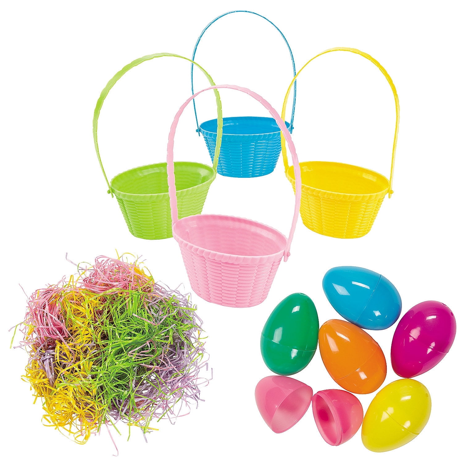 Fun Express Mini Easter Baskets with Mini Easter Eggs Kit 192 Pc ...