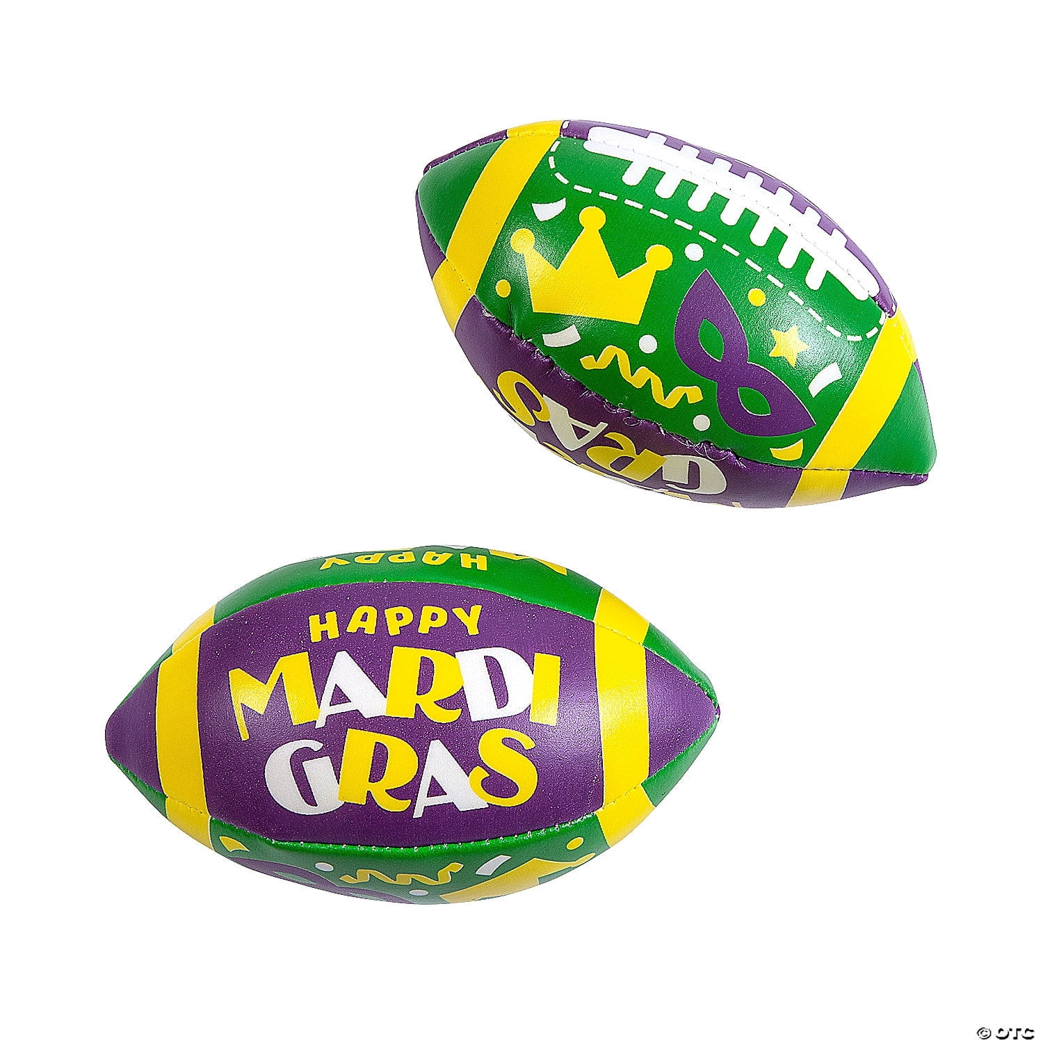 Fun Express Mini Mardi Gras Footballs - 12 Pieces - Walmart.com