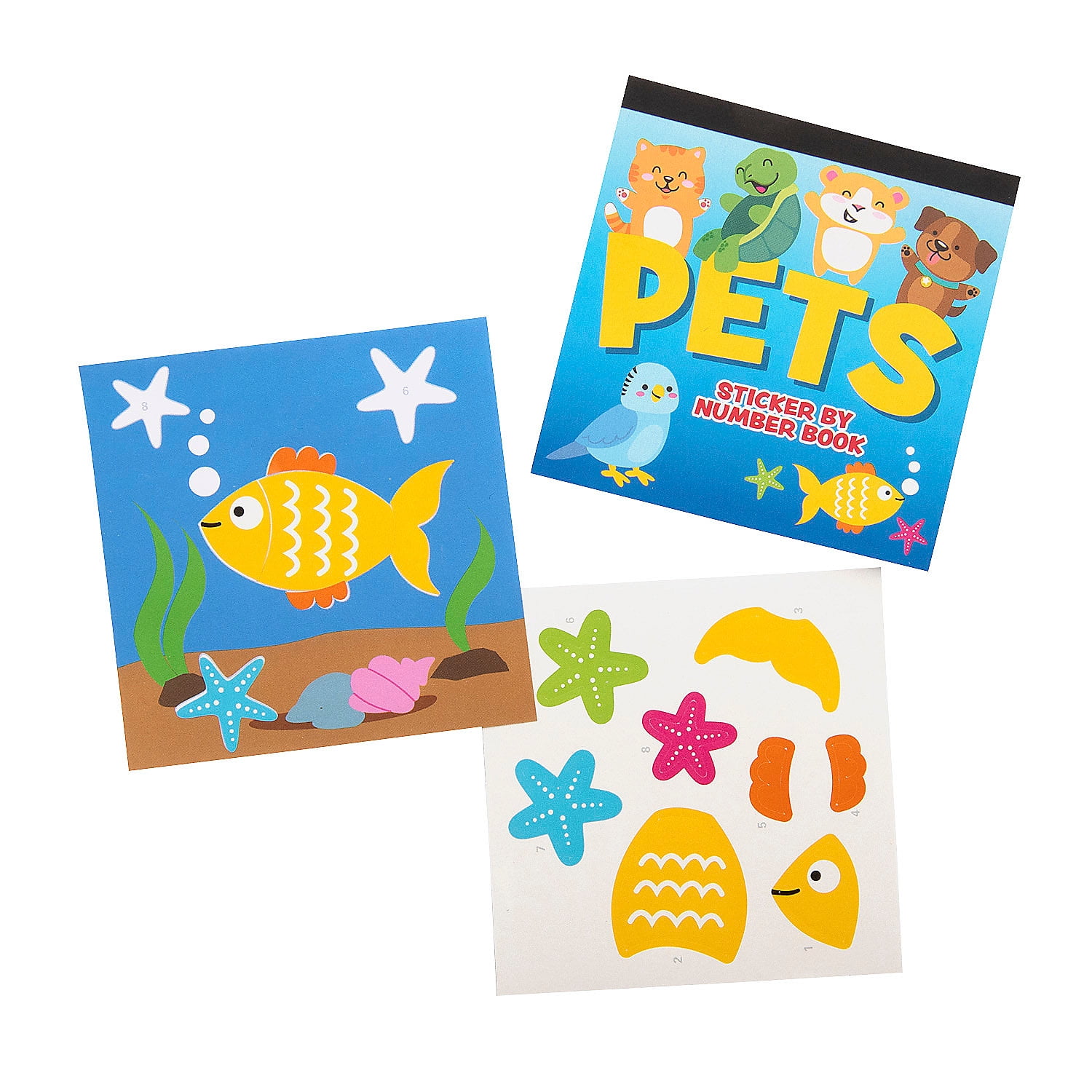 Fun Express Mini Pets Sticker-By-Number Books - Walmart.com