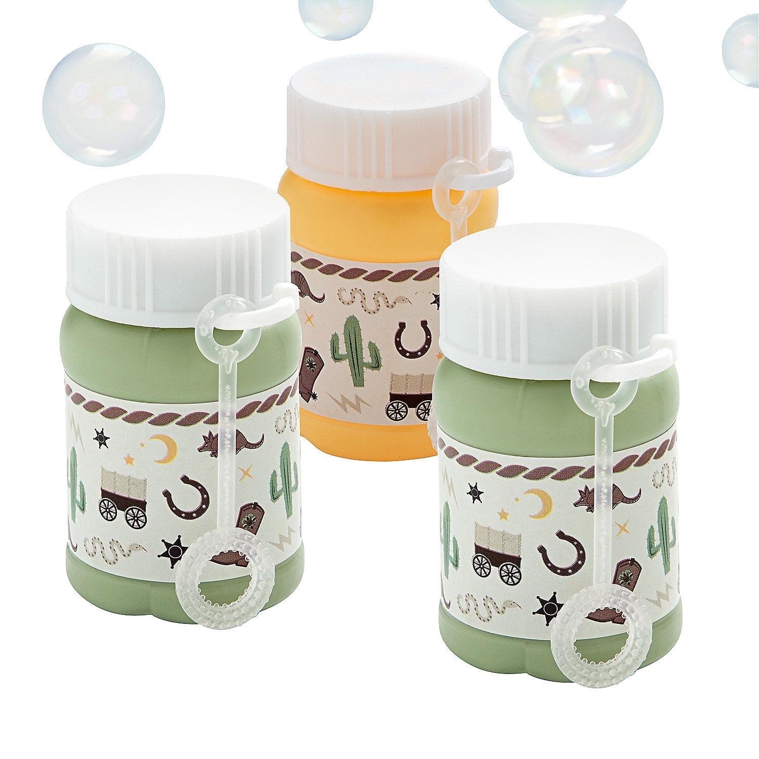 Fun Express Mini Western Bubble Bottles – Fun Party Favors for Cowboy ...