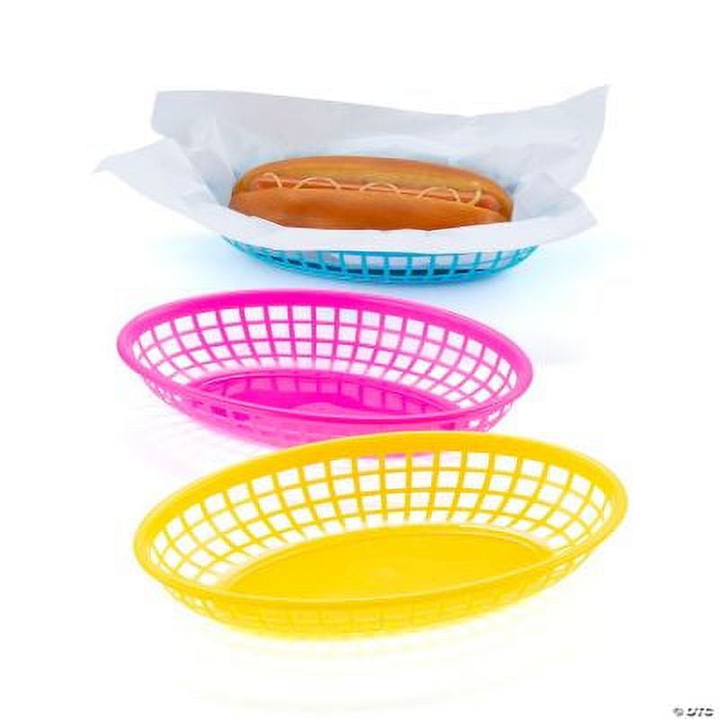 Fun Express Neon Food Baskets Multi-color Cinco de Mayo Plastic Party ...