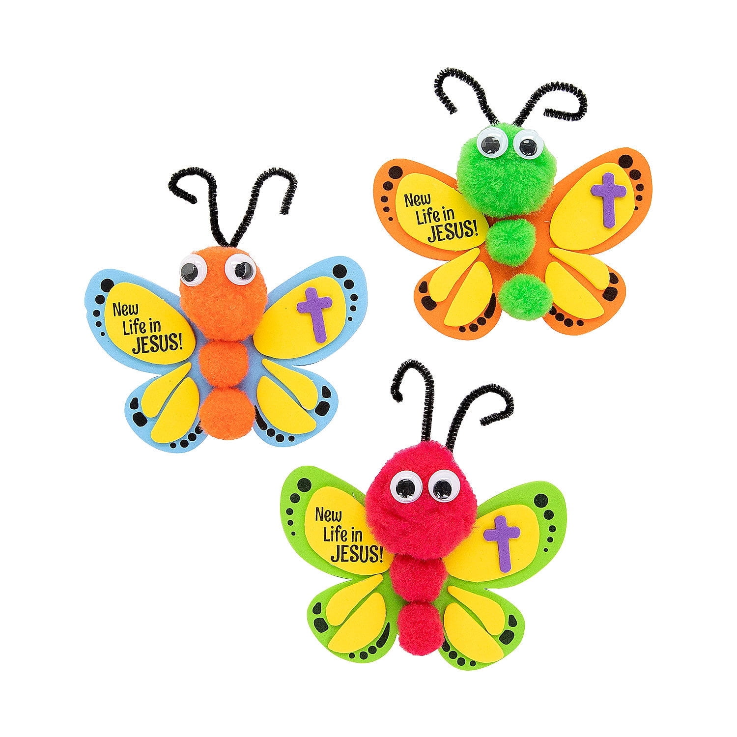 Fun Express New Life in Jesus Butterfly Craft Kit – Easter Sunday ...
