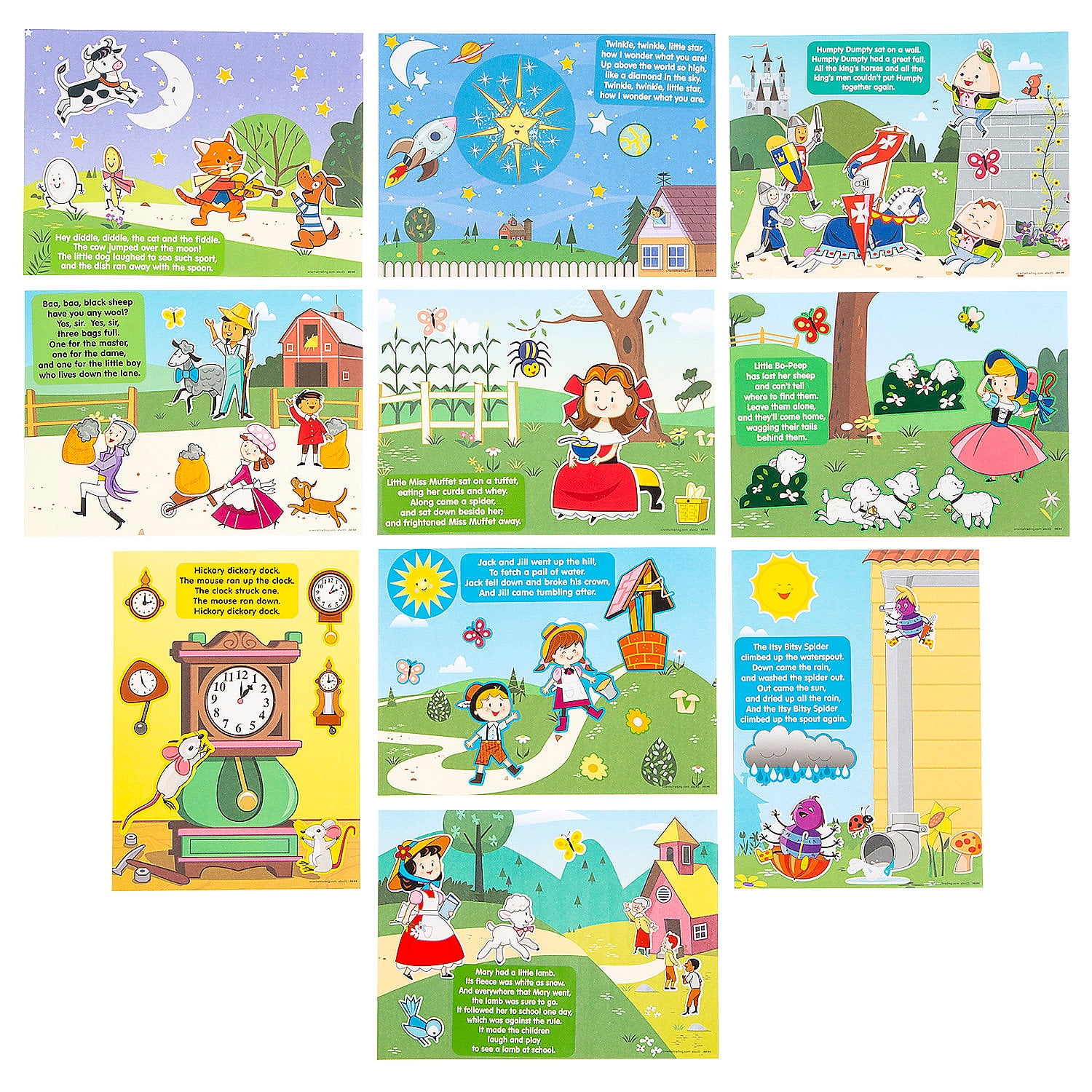 Fun Express Nursery Rhyme Mini Sticker Scenes - 20 Pieces - Walmart.com