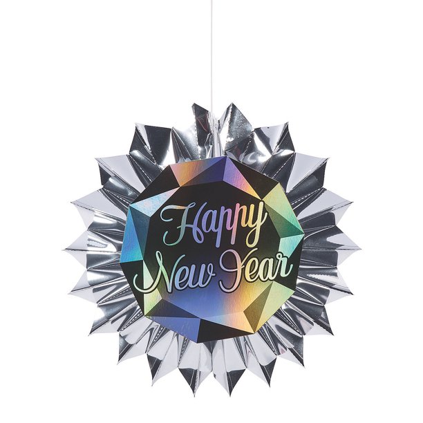 Fun Express Nye Diamond Fans Multi-color New Years 10" Star Shaped ...
