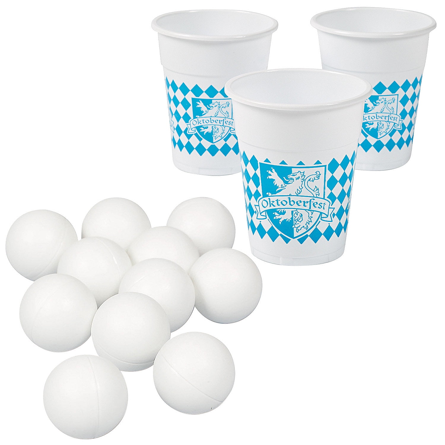Fun Express Oktoberfest Cup & Table Tennis Beer Pong Kit - 52 Pieces ...