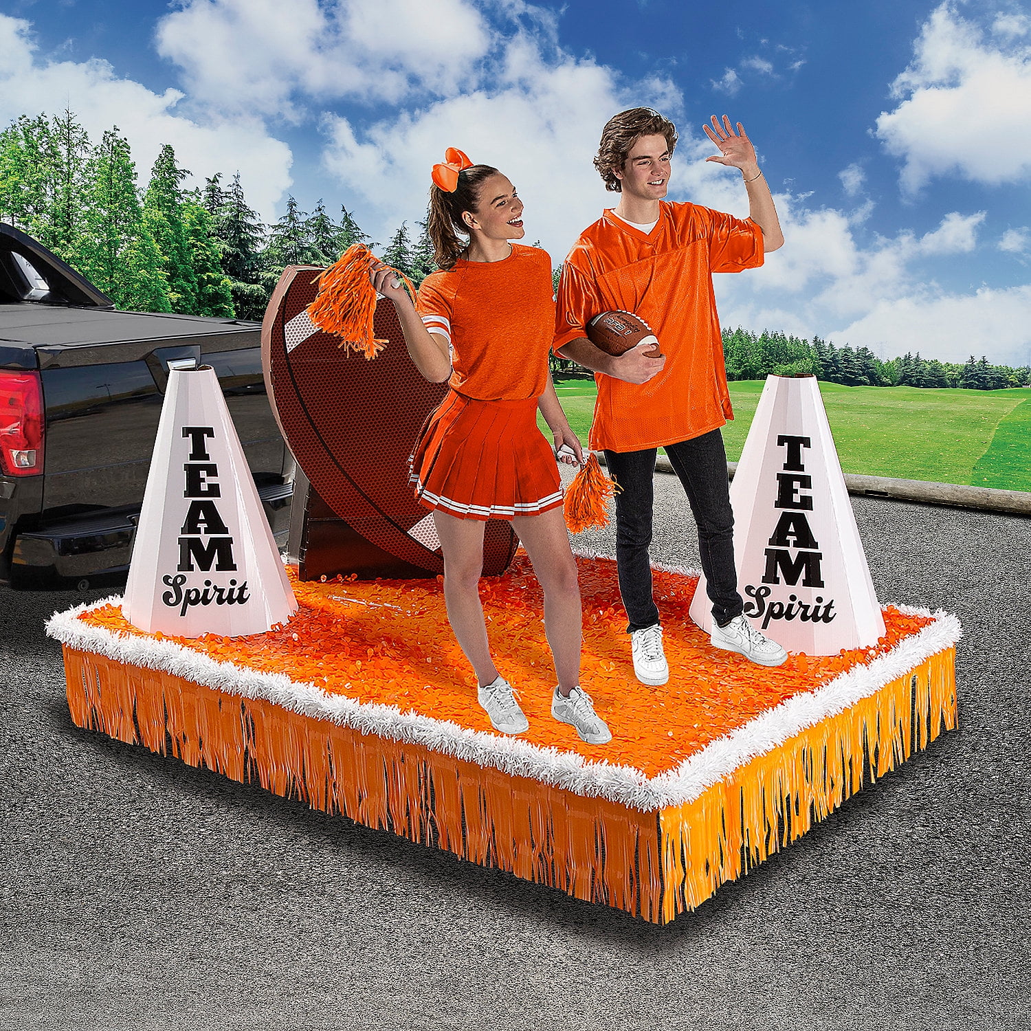Fun Express Orange Team Spirit Parade Float Decorating Kit 11 Pieces ...