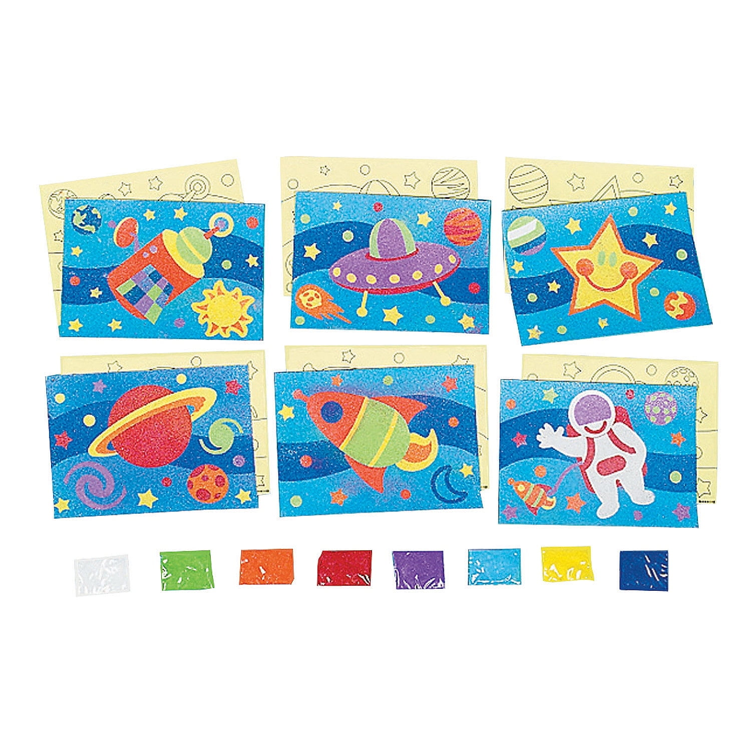 Fun Express Outer Space Sand Art Kit – Creative DIY Craft Supplies for ...
