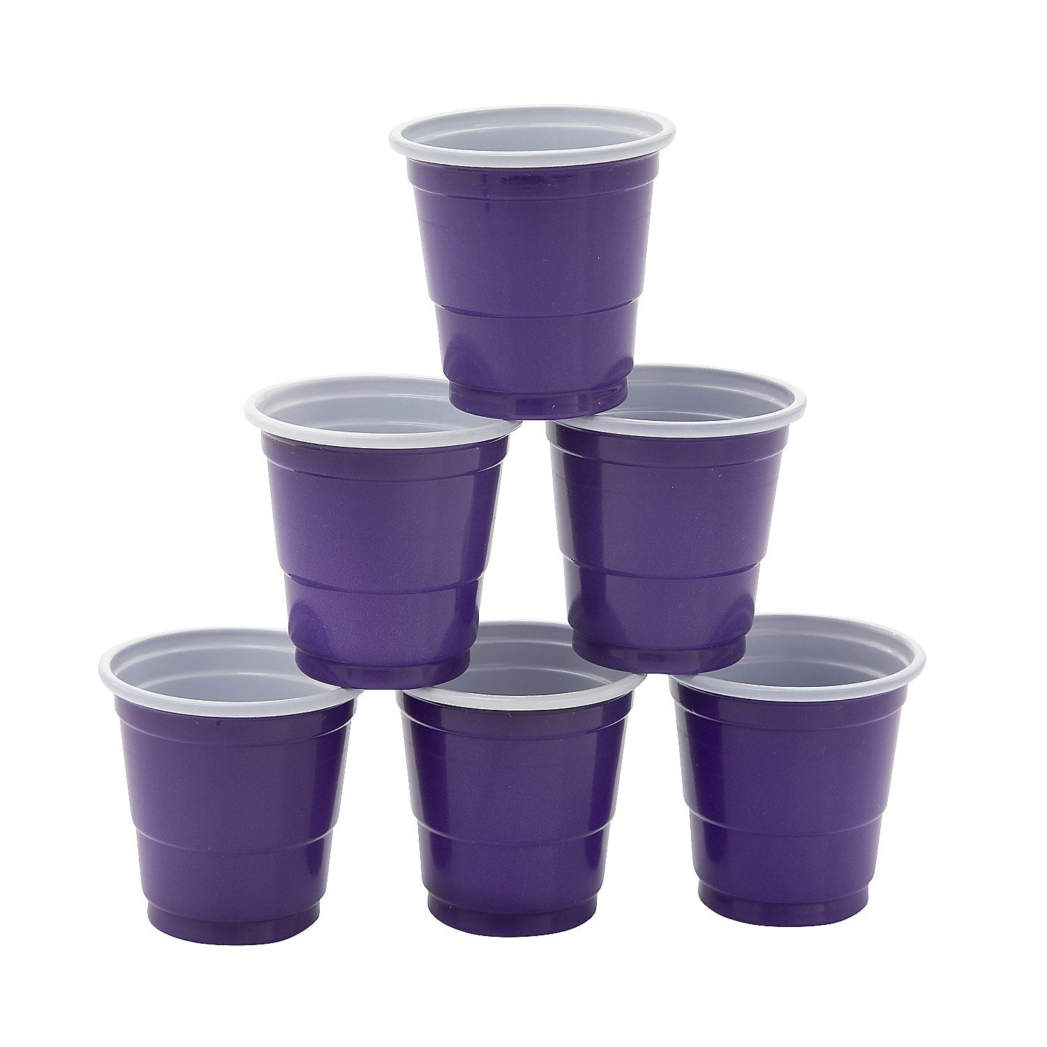 Fun Express 1.5 oz. Bulk 50 Count Purple Party Cup Disposable Plastic ...