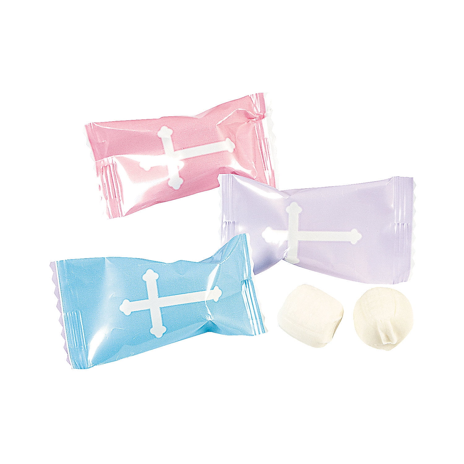 Fun Express Pastel Cross Buttermints, Individually Wrapped Easter Candy ...