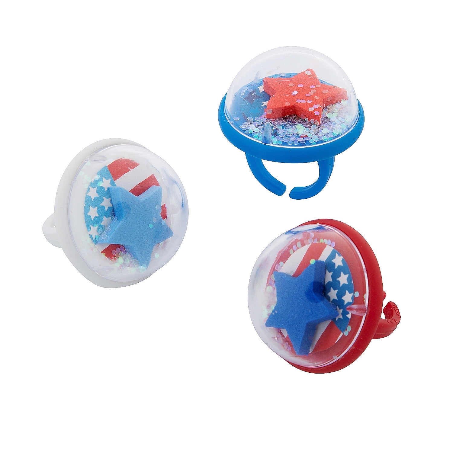 Fun Express Patriotic Snow Globe Rings - 12 Pc - Walmart.com