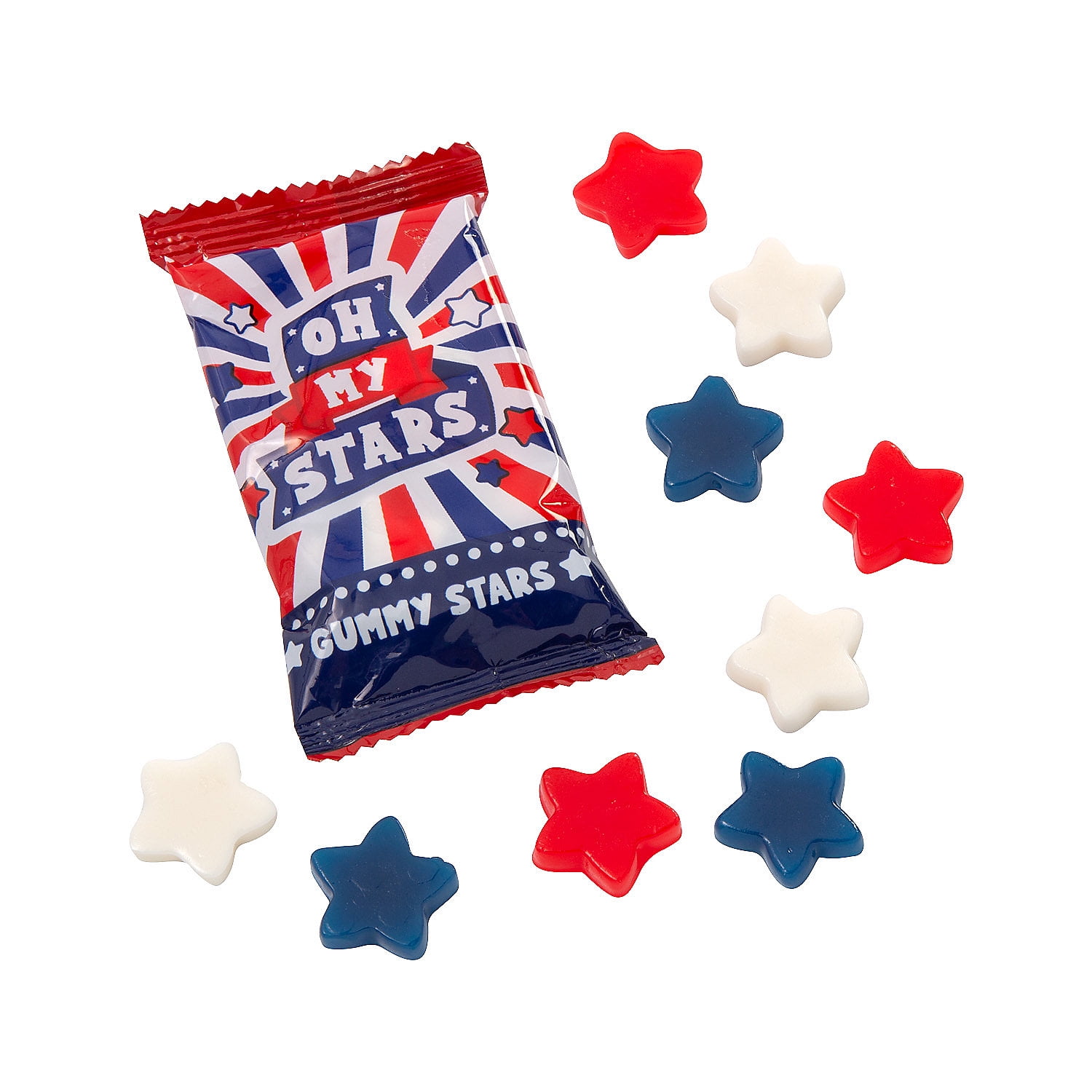 Fun Express Patriotic Star Gummy Packs 24 Pieces - Walmart.com