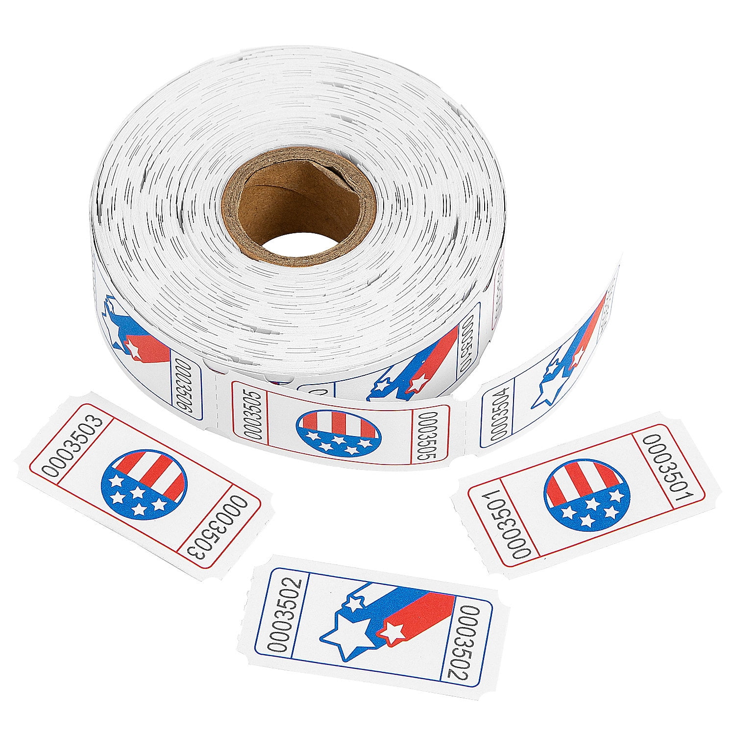 Fun Express Patriotic Ticket Roll, 2", 500 Tickets per Roll, Stars and ...
